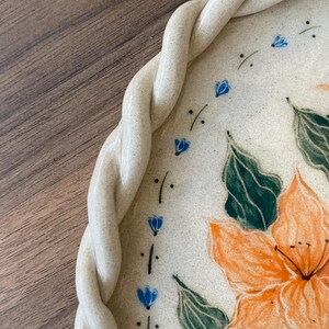 Handmade Ceramic Altar, Wall Shelf, Floral Art Deco, Hand-painted ...