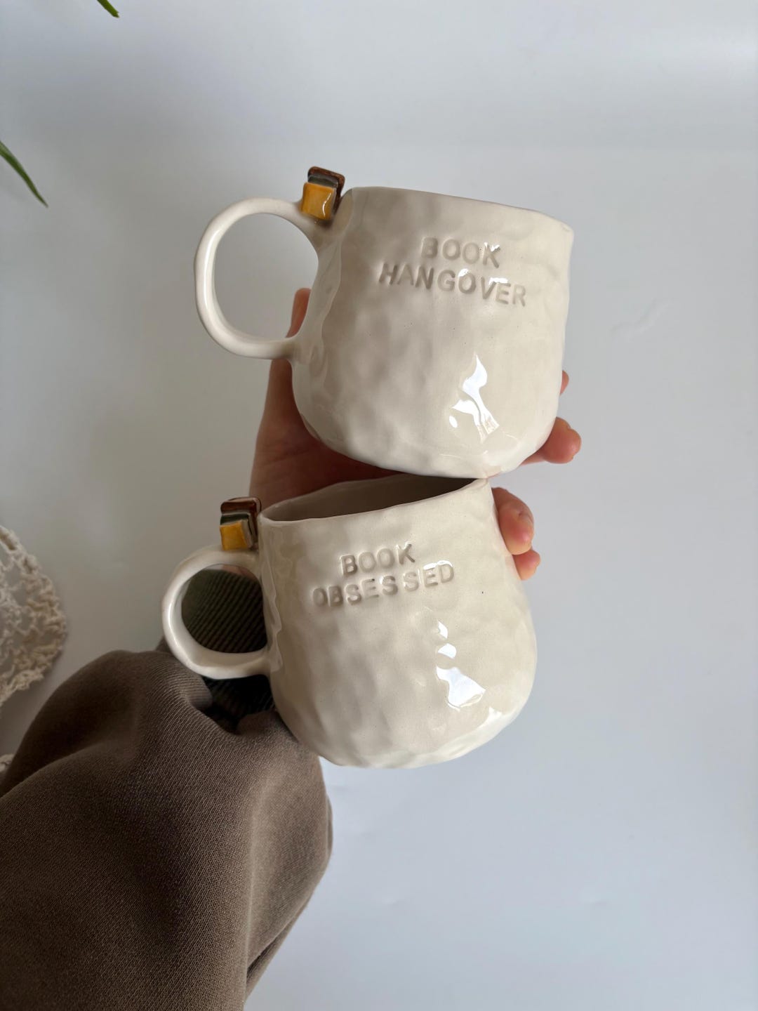 Book Lover Mug - Handmade Ceramic Tea Cup, Boho Coffee, Latte ...