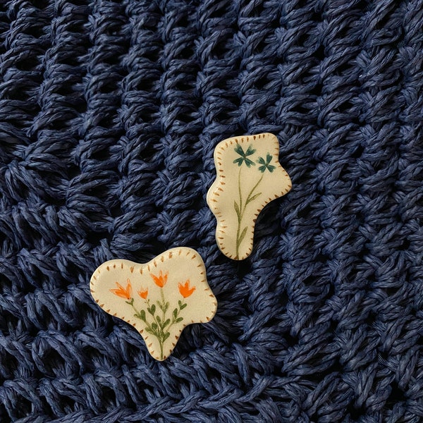 Ceramic Brooch - Etsy