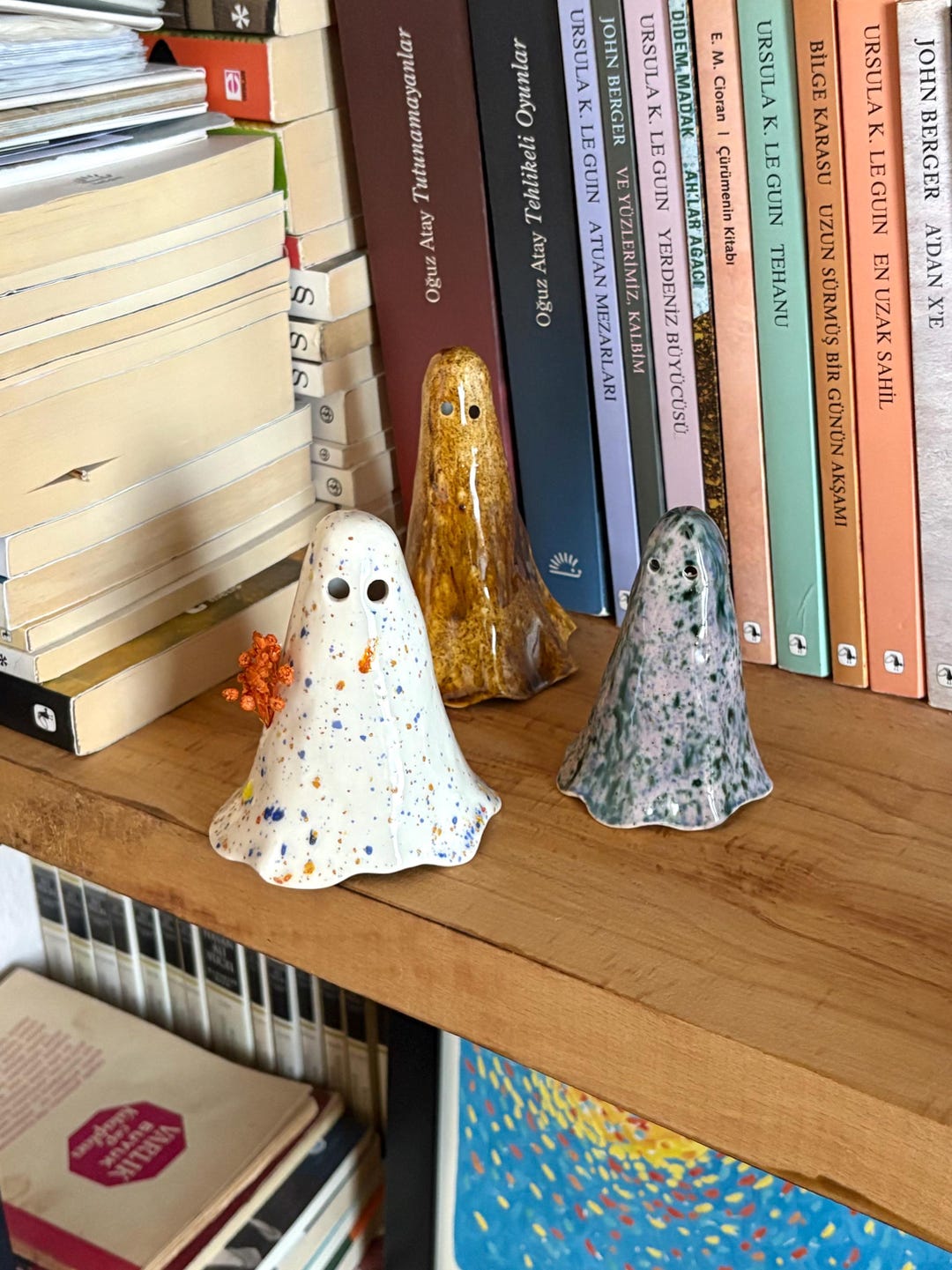 Handmade Ceramic Boho Ghost Decor / 3pcs Set Halloween Home Design ...