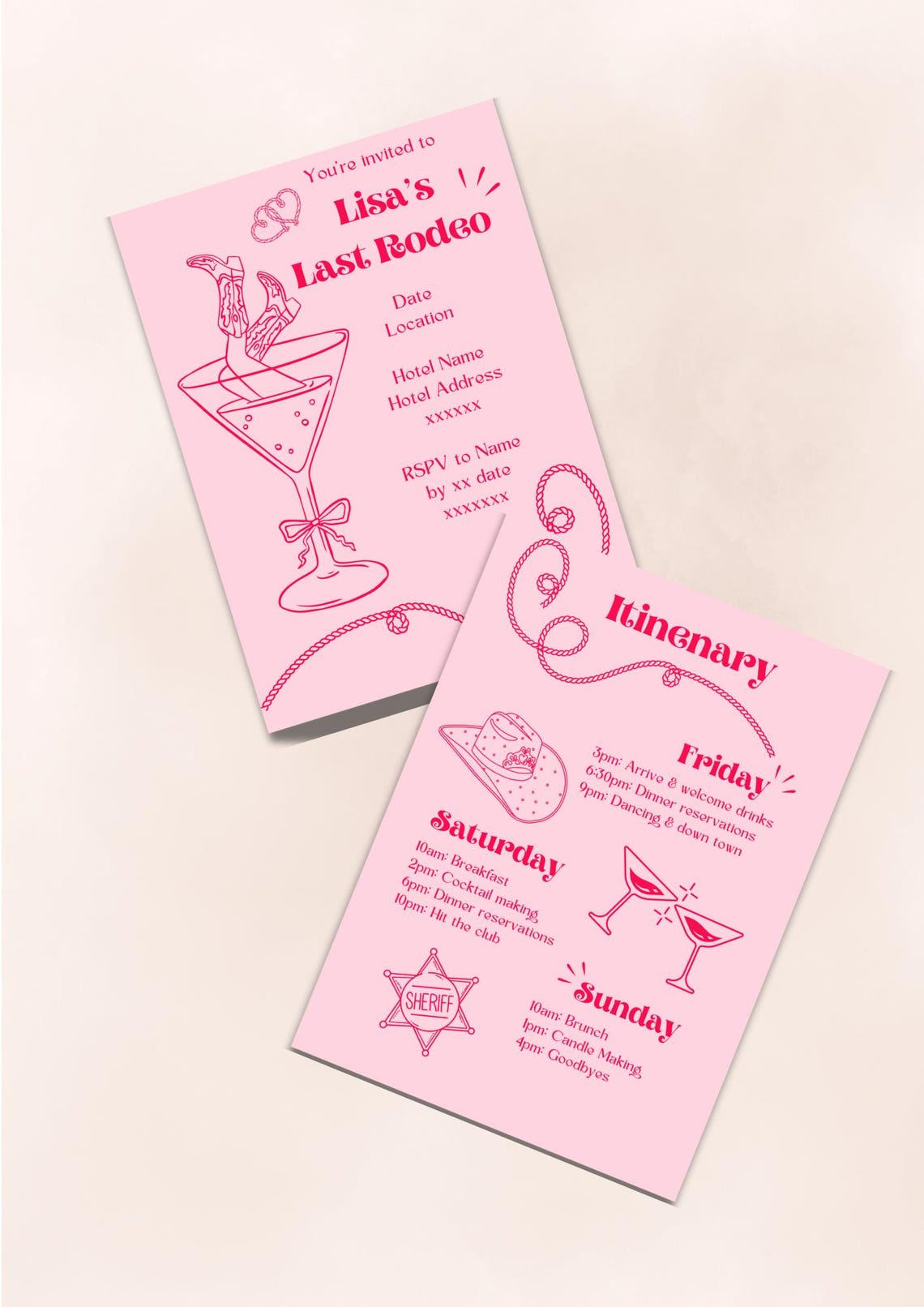 Last Rodeo Bachelorette Party Invitation - Etsy