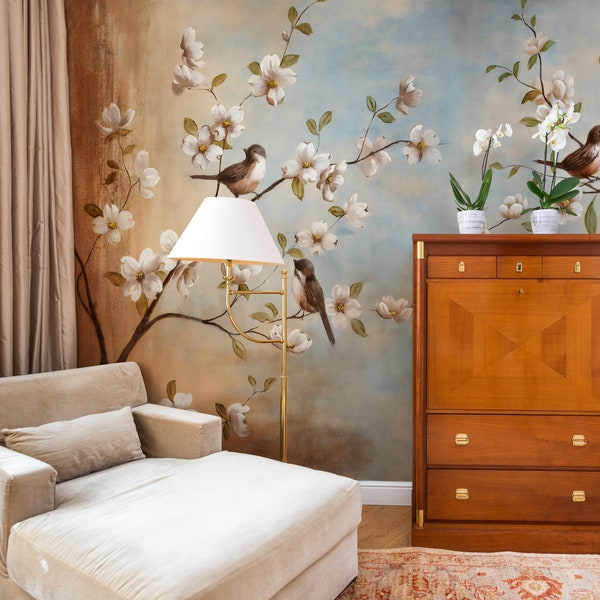 Chinoiserie Wallpaper - Etsy