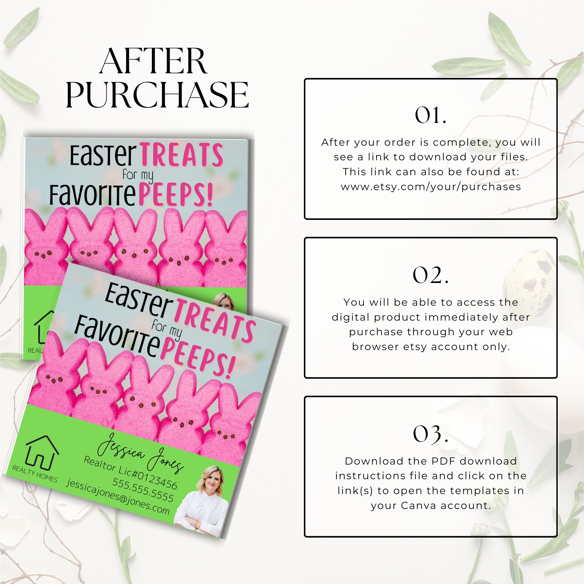 Easter Real Estate Pop by Tags | Editable | Real Estate Marketing ...