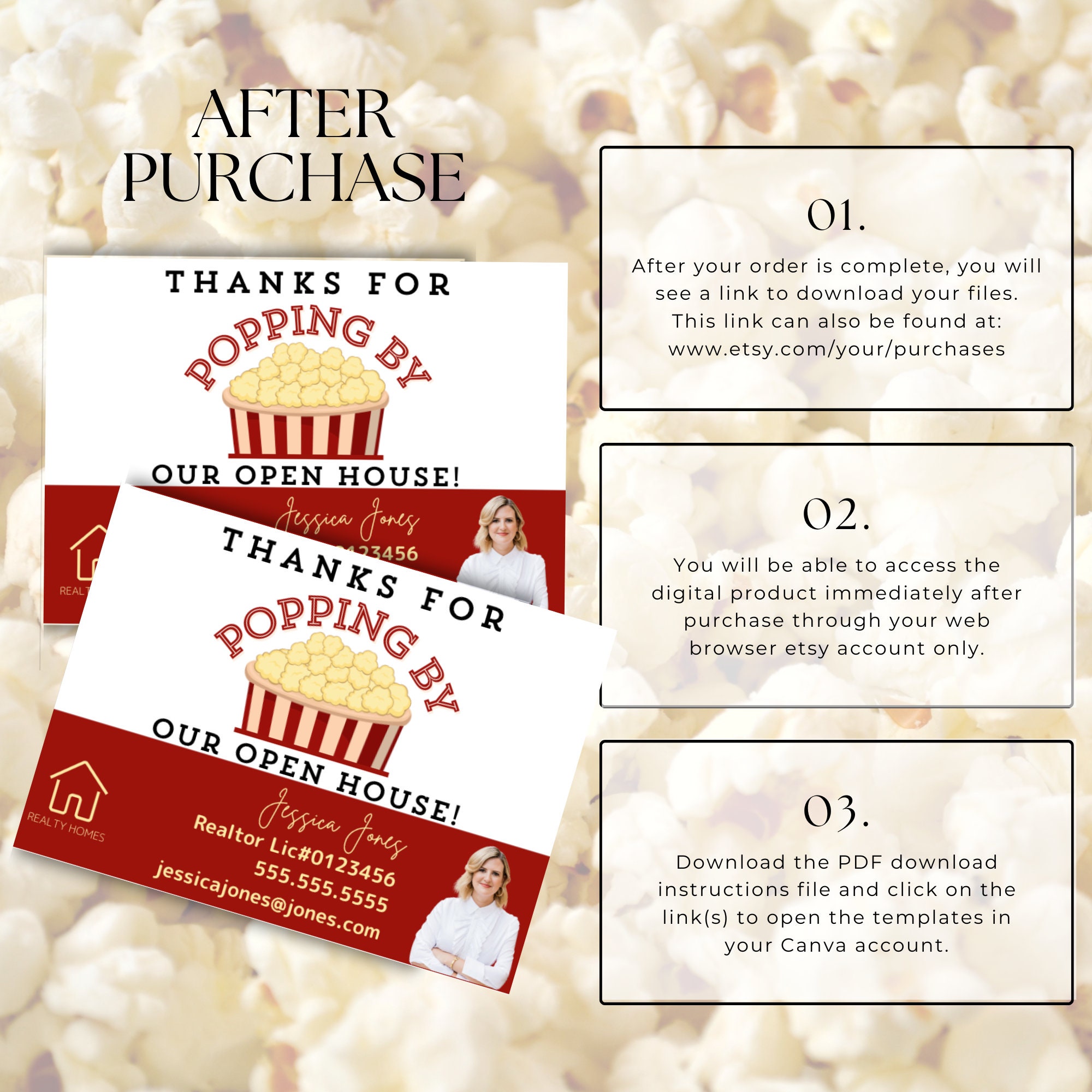 Thank You for Popping by Our Open House Realtor Pop by Tags Real Estate ...