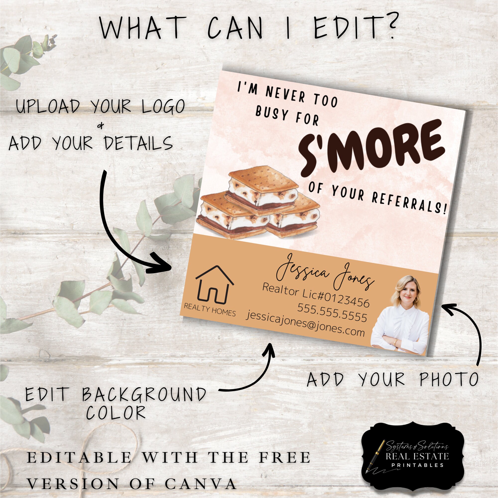 I'm Never Too Busy for SMORE of Your Referrals Realtor Pop by Tags ...