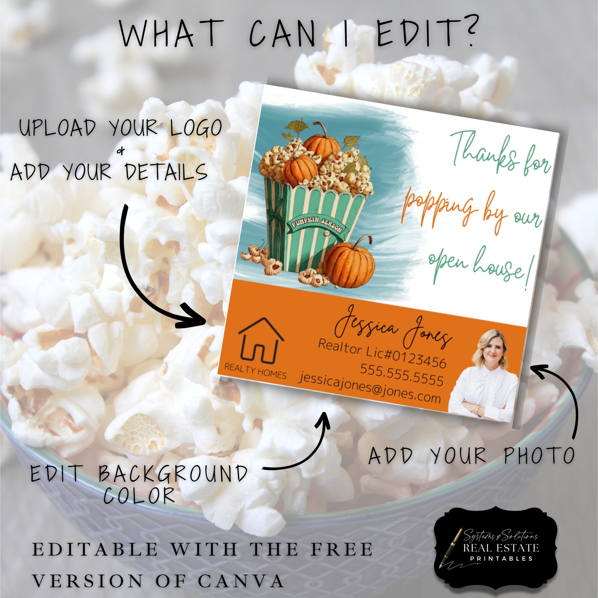 Fall Open House Pop by Tags | Realtor Marketing (editable, Digital ...