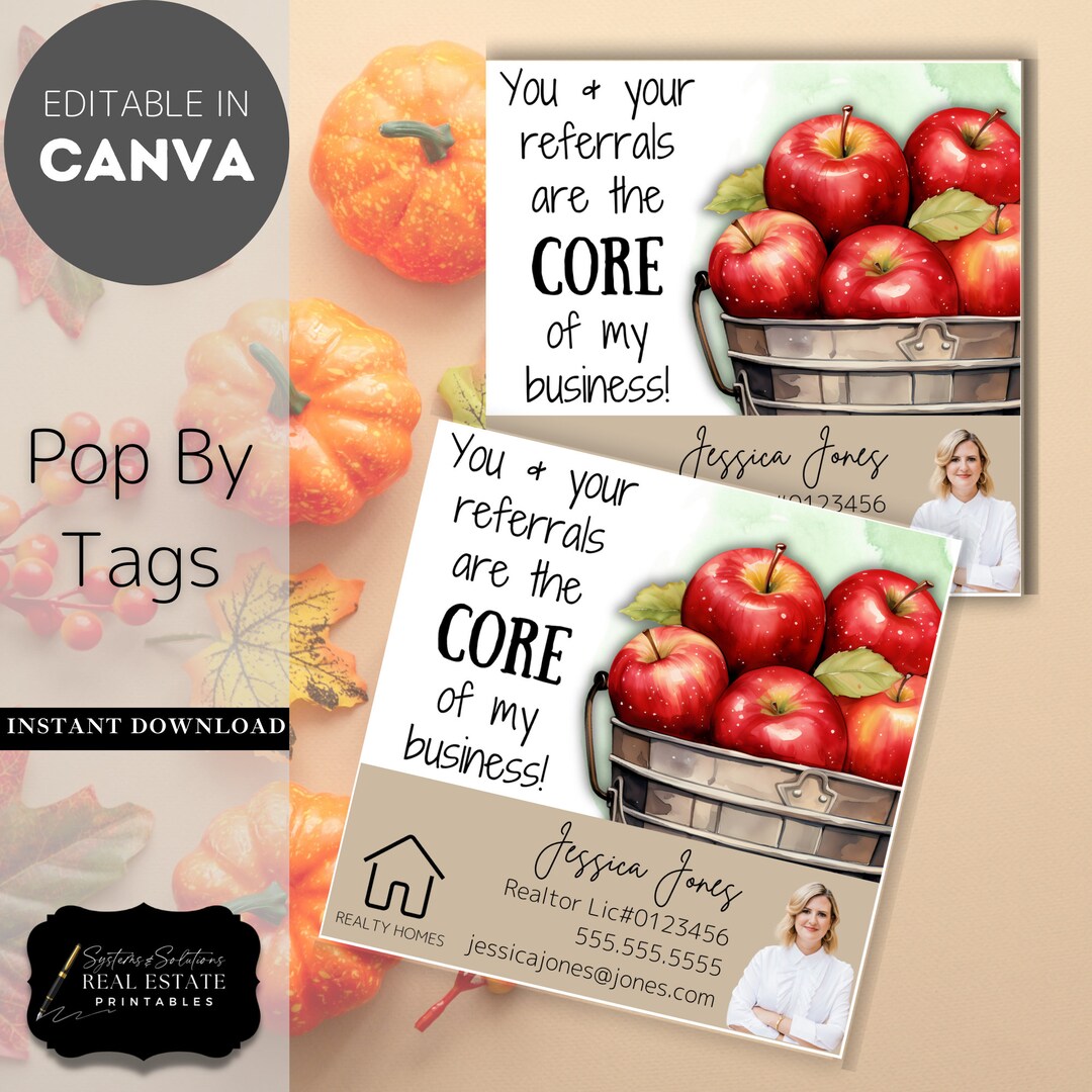 You and Your Referrals Are the CORE of My Business | Editable | Real ...