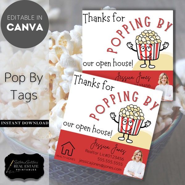 Printable Thank You for Popping by Our Open House - Etsy