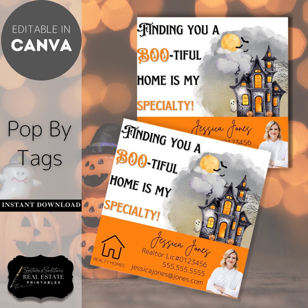 Finding You a Bootiful Home is My Specialty, Beautiful Home Halloween ...