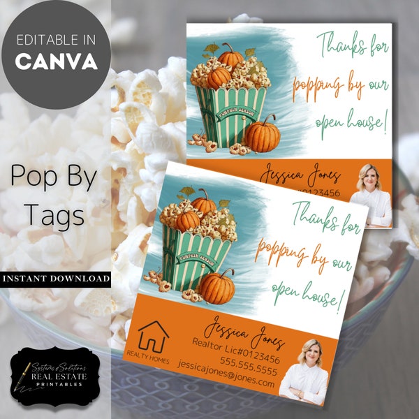 Printable Thank You for Popping by Our Open House - Etsy