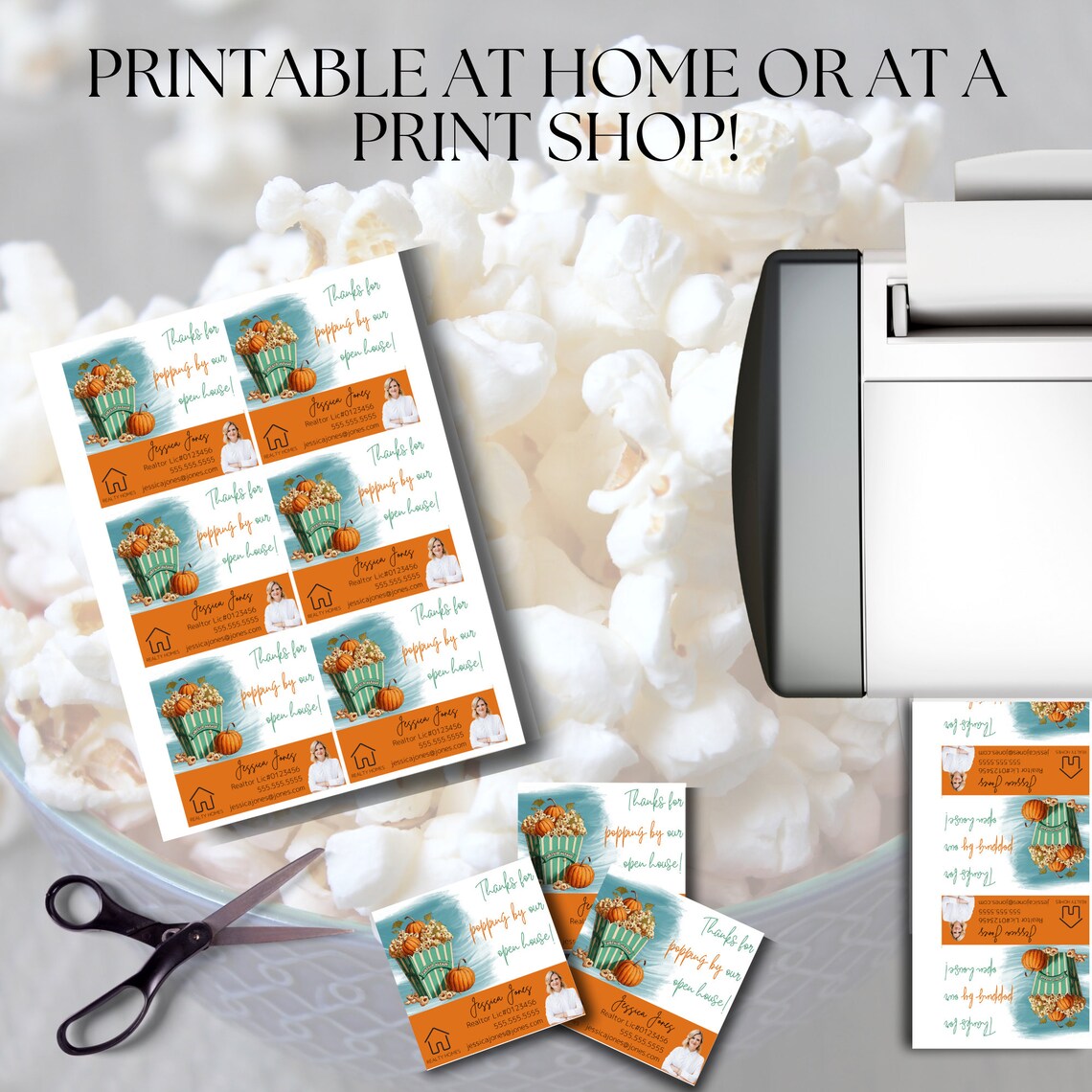 Thank You for Popping by Our Open House Realtor Pop by Tags | Editable ...