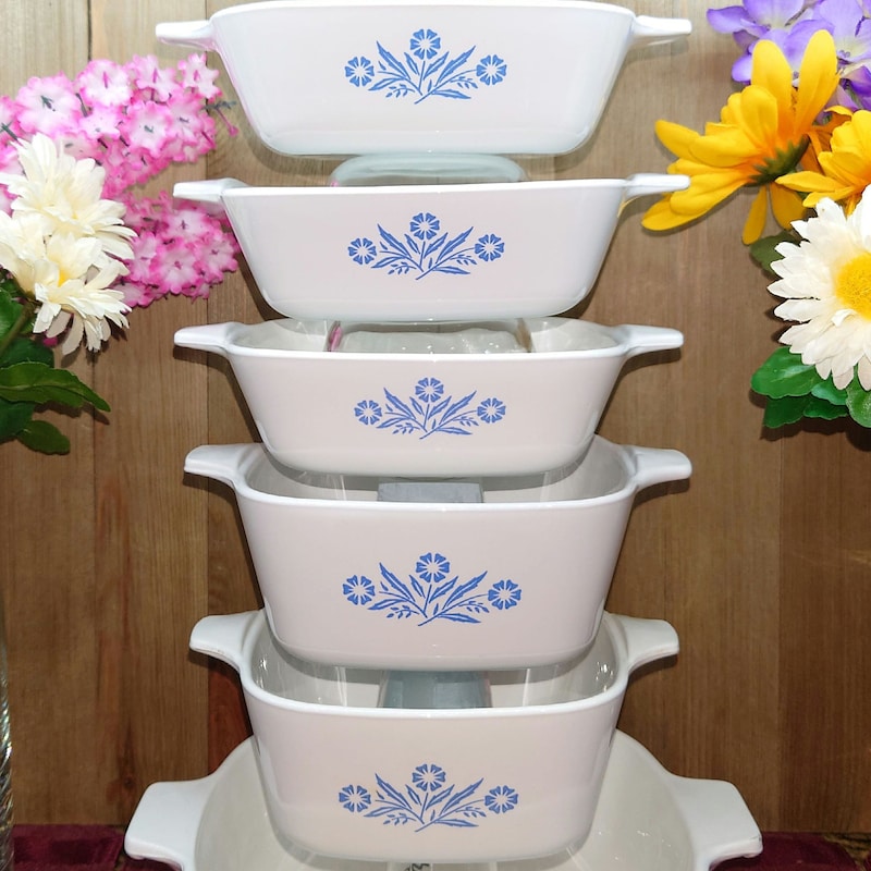 Corning Ware Blue Cornflower Casserole - Etsy