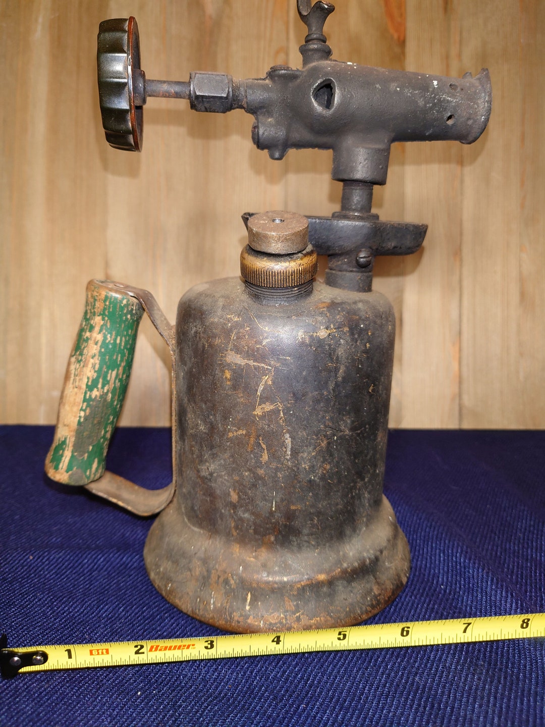 Antique Brass Blow Torch With Green Handle - Etsy
