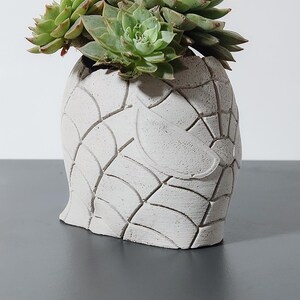 Spiderman Bust Concrete Planter – Handmade Mini Succulent Pot for ...