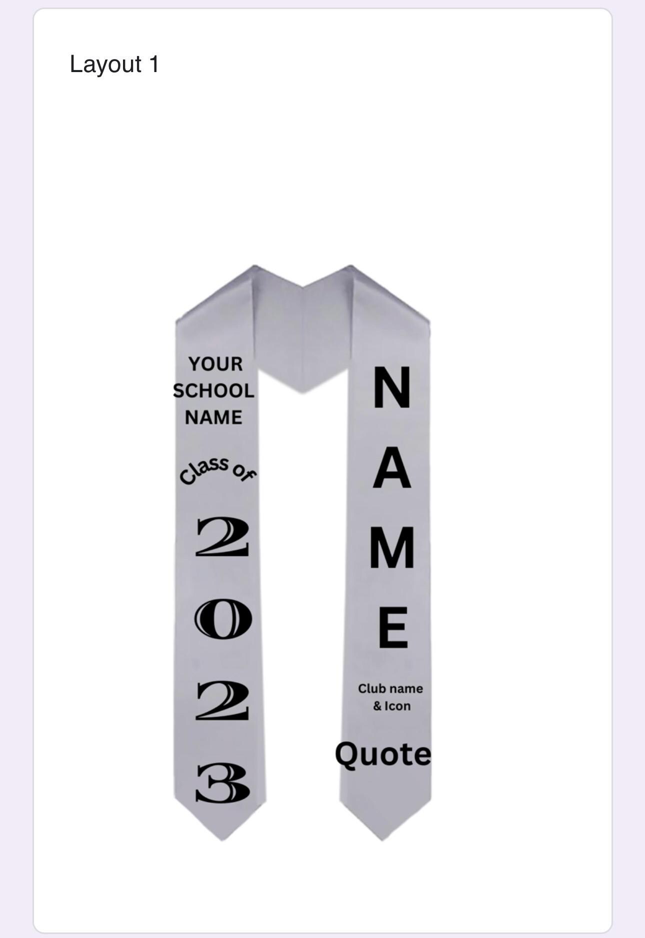 Custom Graduation Stole - Etsy