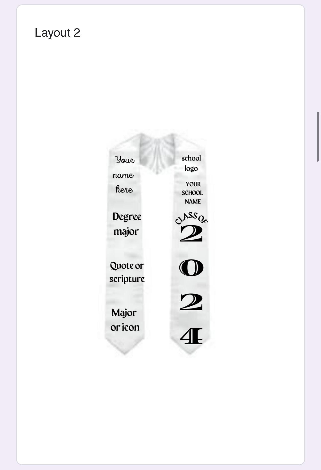 Custom Graduation Stole - Etsy