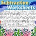Subtraction Worksheets Ocean Animals 20 Pages Preschool Kindergarten ...