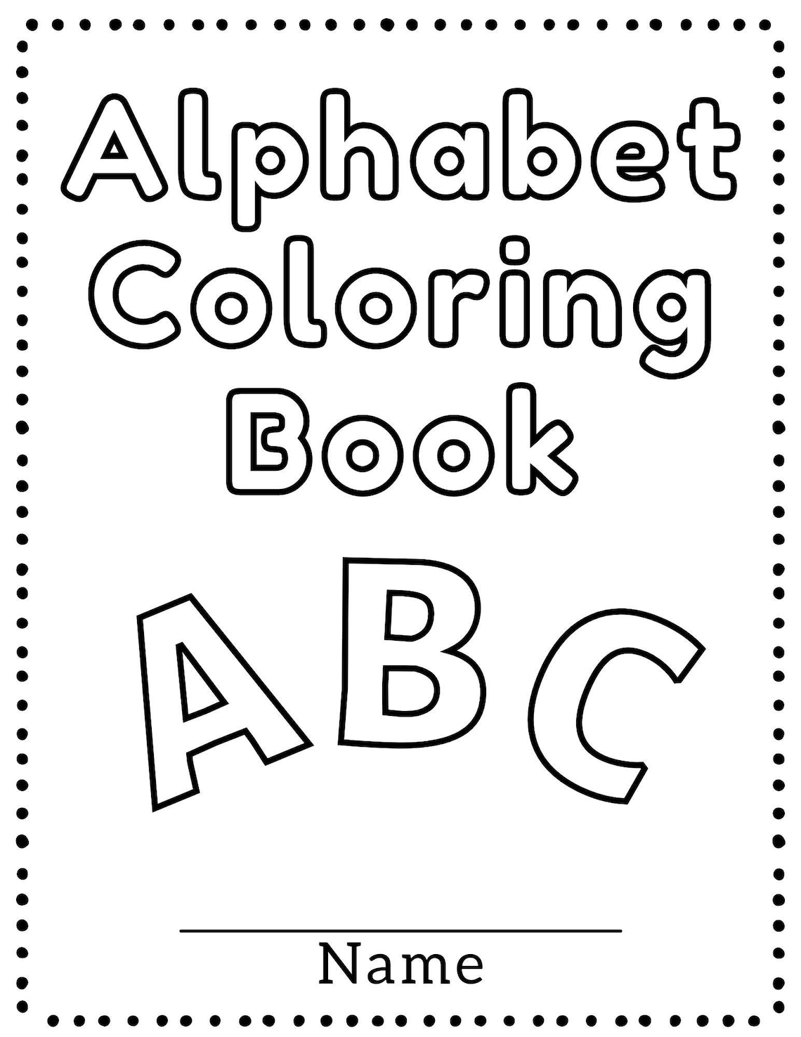 Alphabet Coloring Book Printable 27 Worksheets Preschool Kindergarten ...