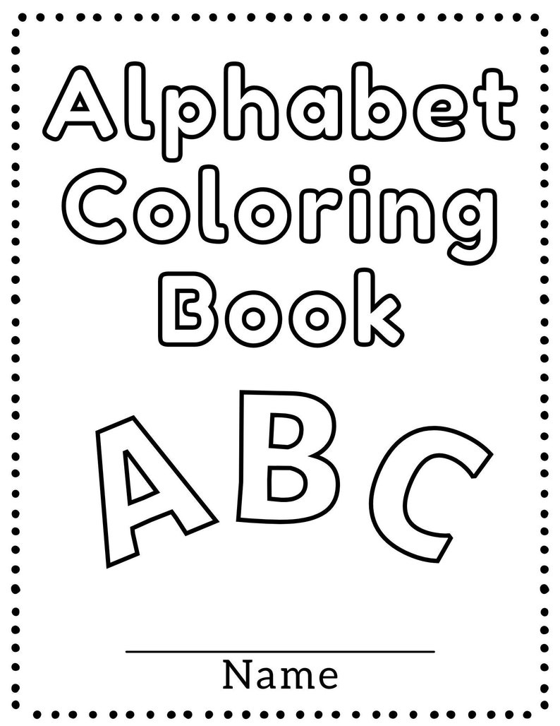 Alphabet Coloring Book Printable 27 Worksheets Preschool Kindergarten ...