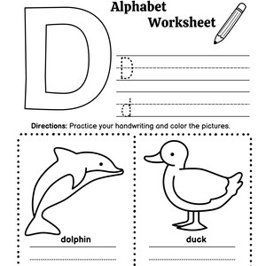 Alphabet Worksheets Trace and Color 26 Page Bundle Printable Practice ...