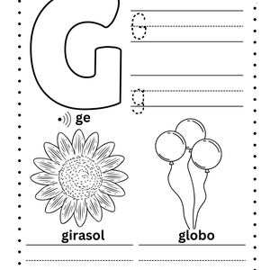 Spanish Alphabet Coloring Book Spanish Sight Words Practice Handwriting ...