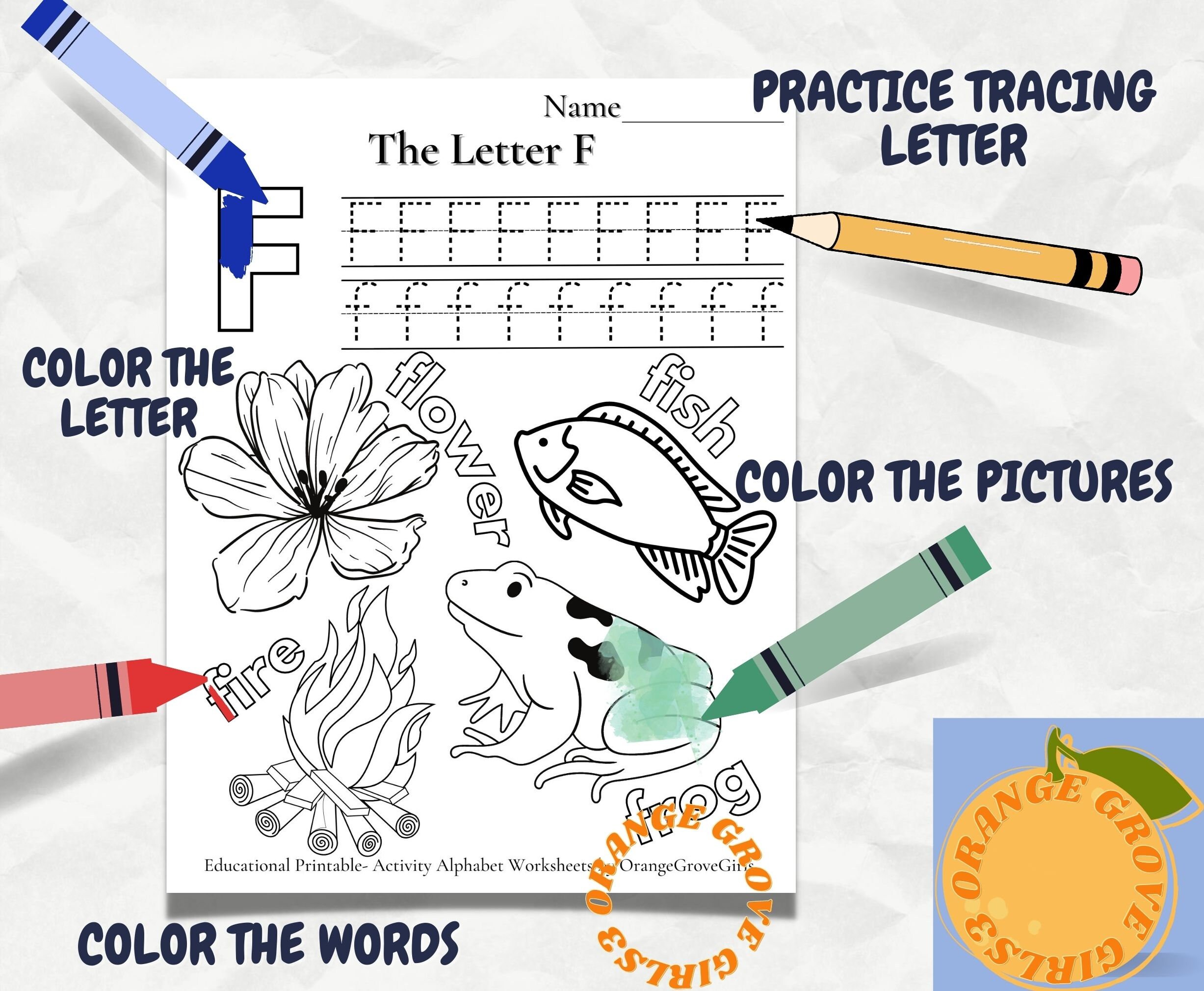 Alphabet Coloring Pages Practice Trace Worksheets ABC Worksheets Bundle ...