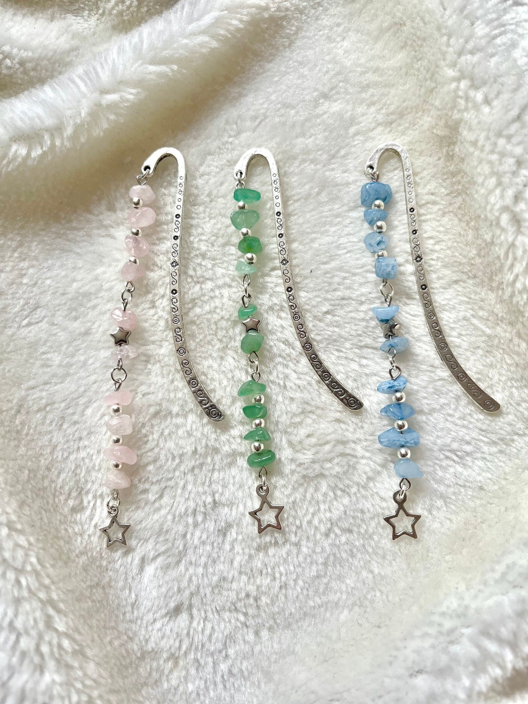 Crystal Star Bookmarks Metal Bookmarks Beaded Bookmarks - Etsy