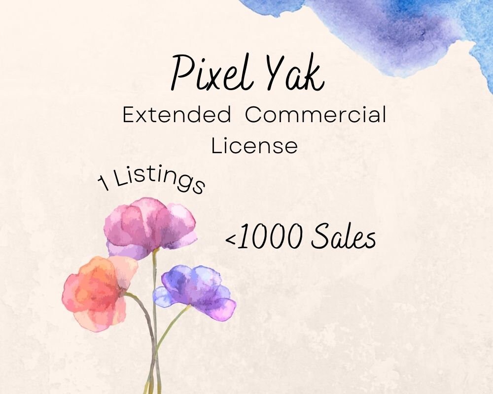 Extended Commercial Use License for ONE Listing, and Each 1 Set up to ...
