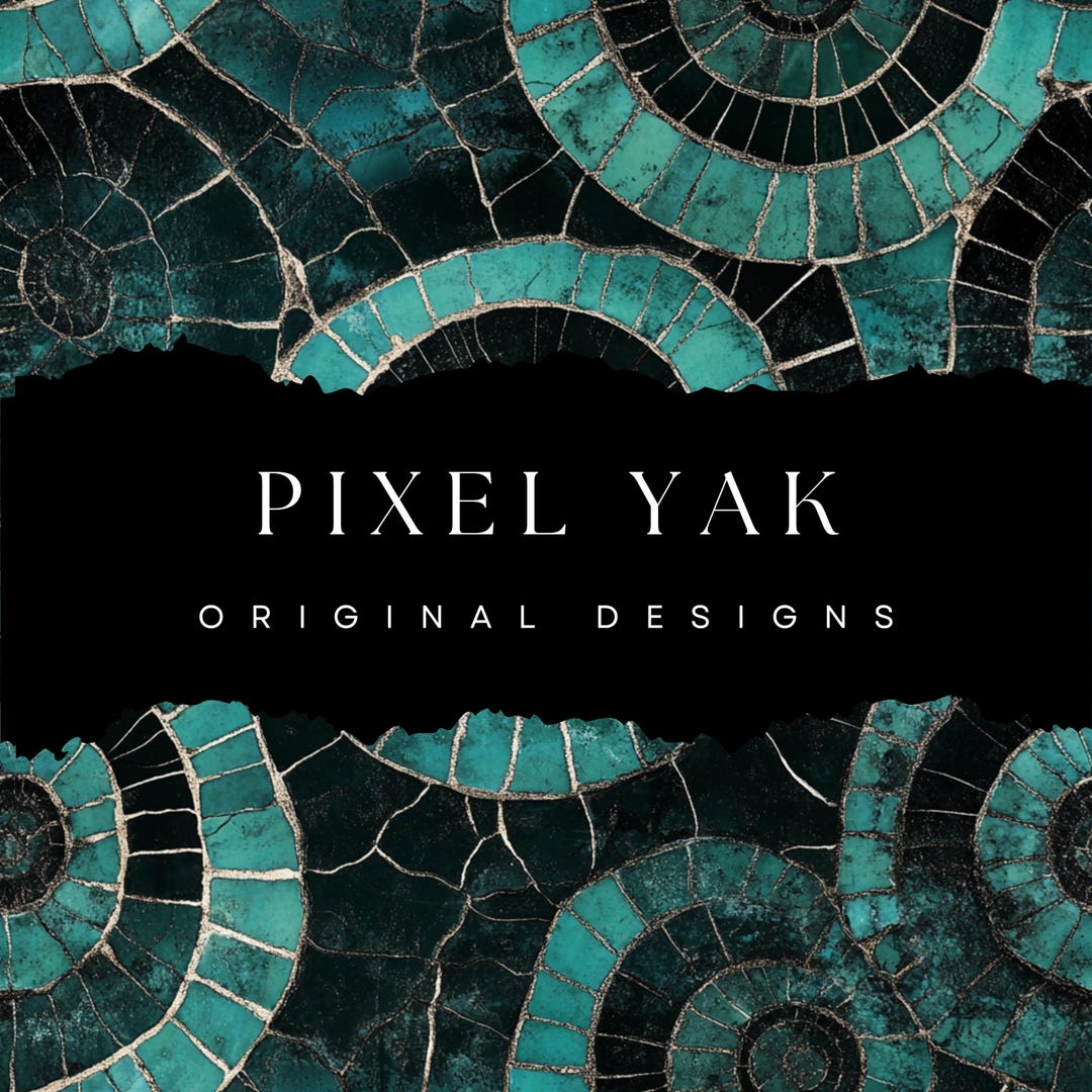 Turquoise Ammonite Fossil Pattern | 1024x1024 PNG | 300 DPI | Free ...