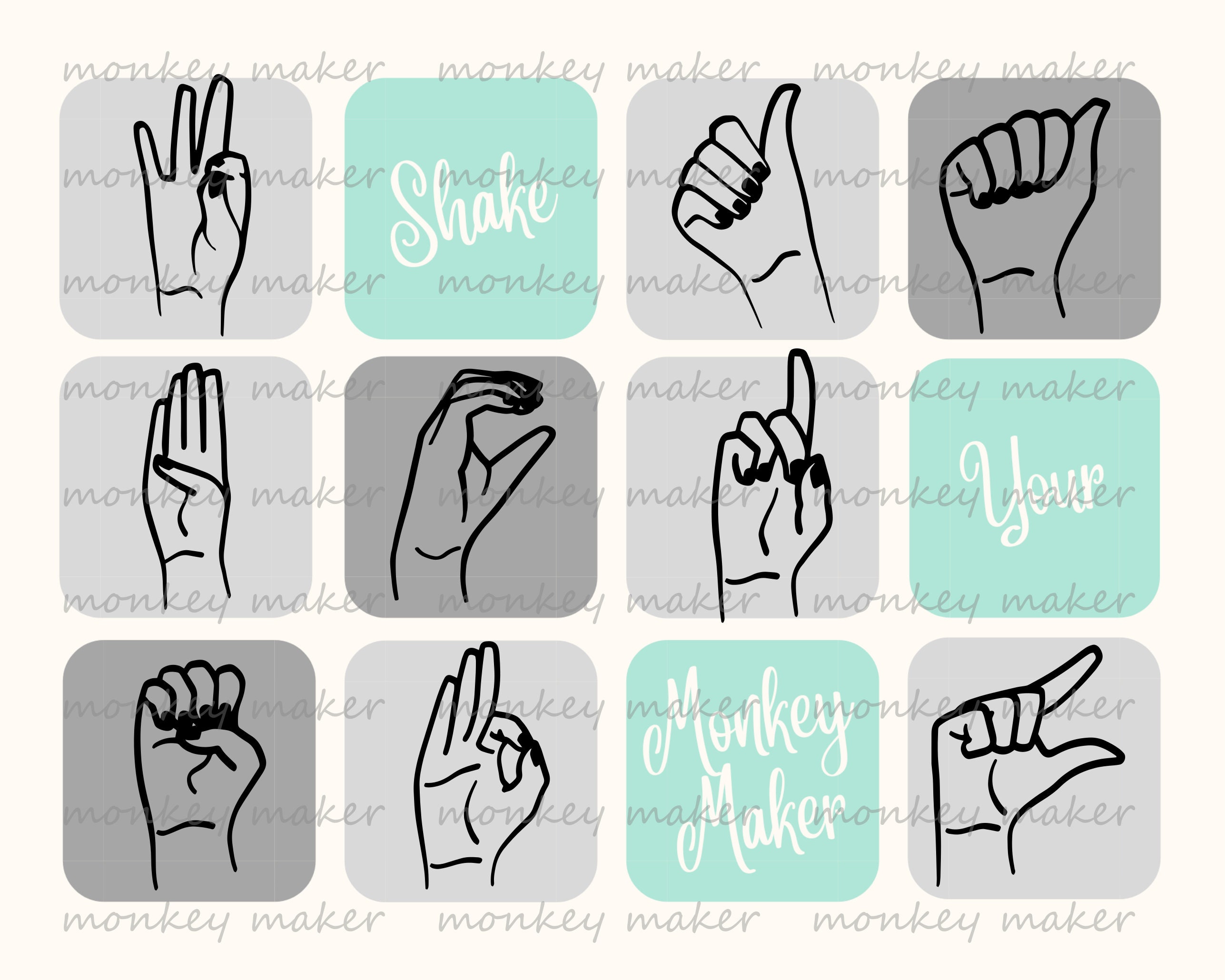 37 ASL Sign Language Numbers and Alphabet Images/svgs - Etsy