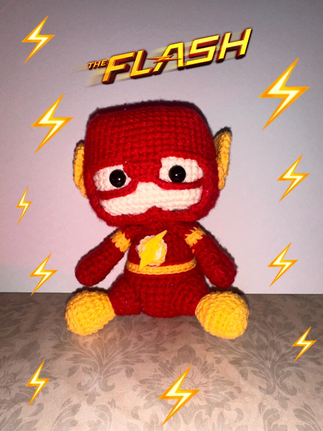 Crochet Flash Doll | Amigurumi Superhero Character | Stuffed Hero Toy ...