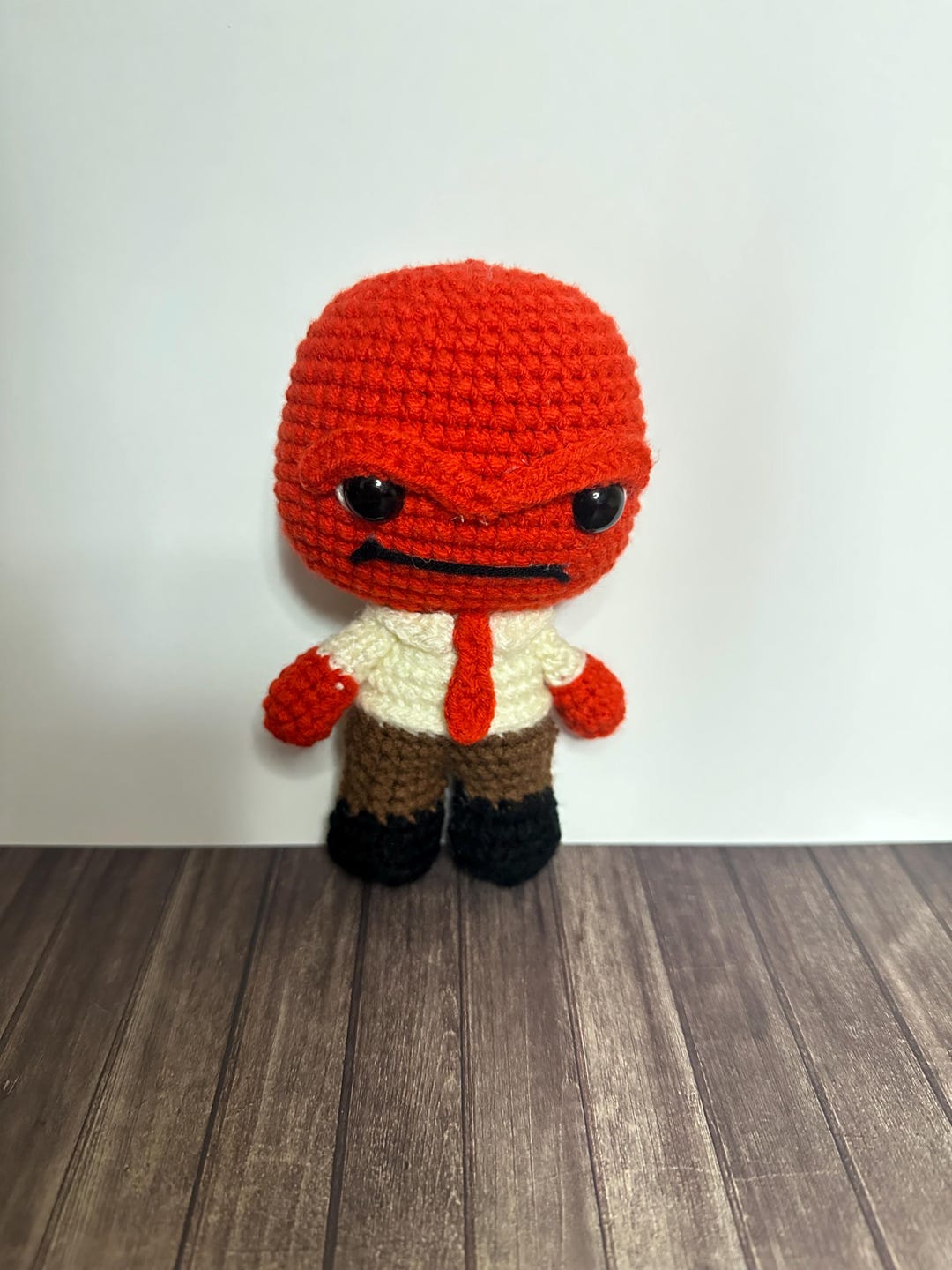 Handmade Crocheted Anger Plushie | Cartoon Character Doll - Etsy