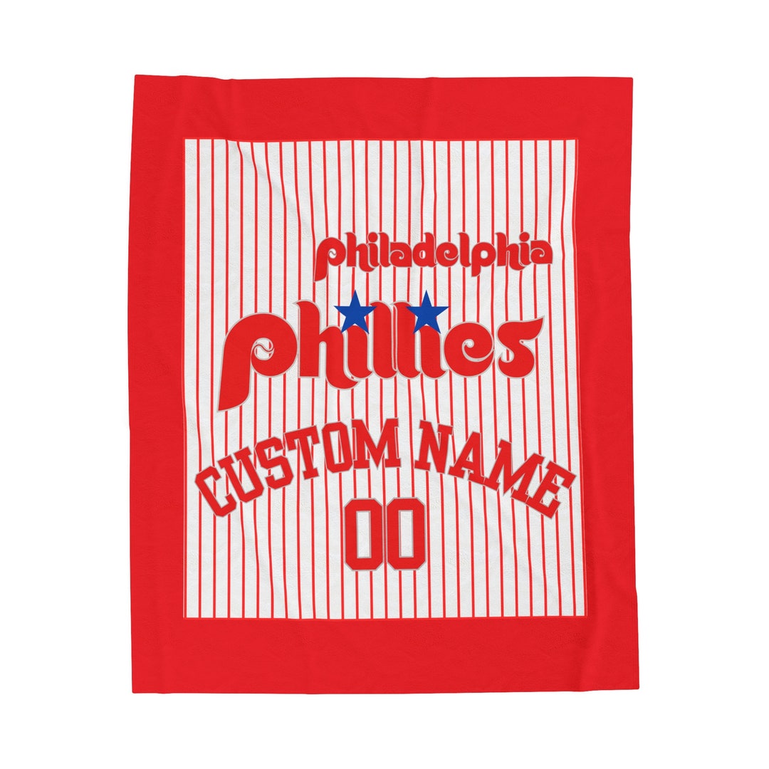 Philadelphia Phillies Custom Personalized 50x60 Velveteen Plush Blanket ...