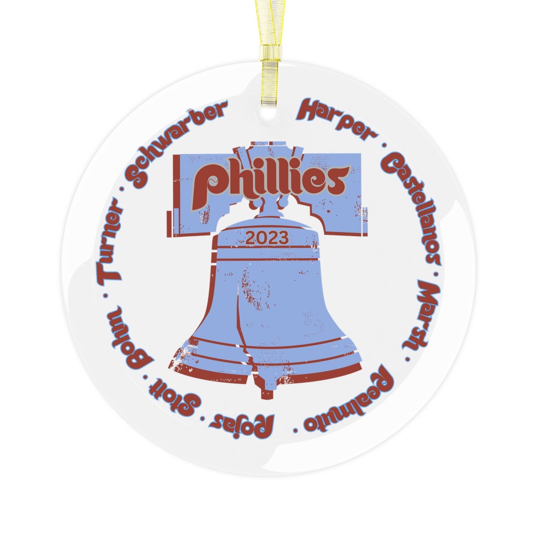 Philadelphia Phillies Christmas Glass Ornament, 2023 Phillies Team ...