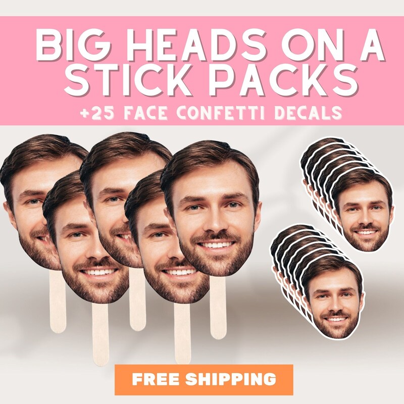 Photo Face on Stick - Etsy