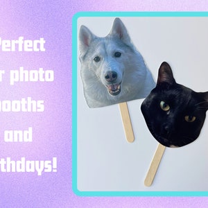 Custom Pet Head on a Stick: Personalized Photo Booth Wedding Prop - Etsy