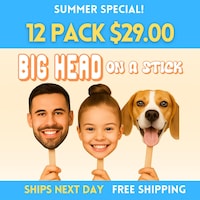 Big Face on A Stick, up to 23" - Custom Head Cutouts, Bachelorette ...
