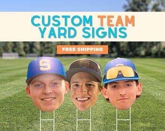 Custom Photo Football Player Yard Sign, Any Photo Sports Cutouts, Show ...