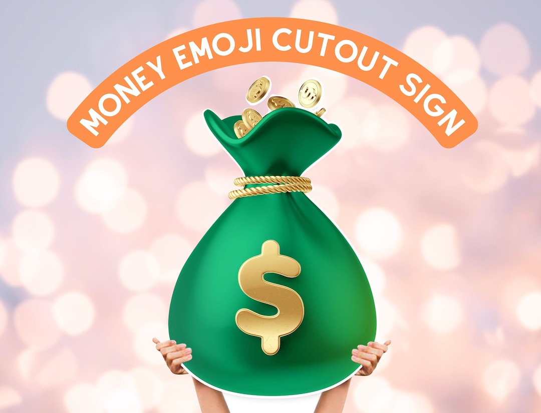 Money Emoji Cut Out Sign Party Emoji Sign Birthday Decor Event Sign ...