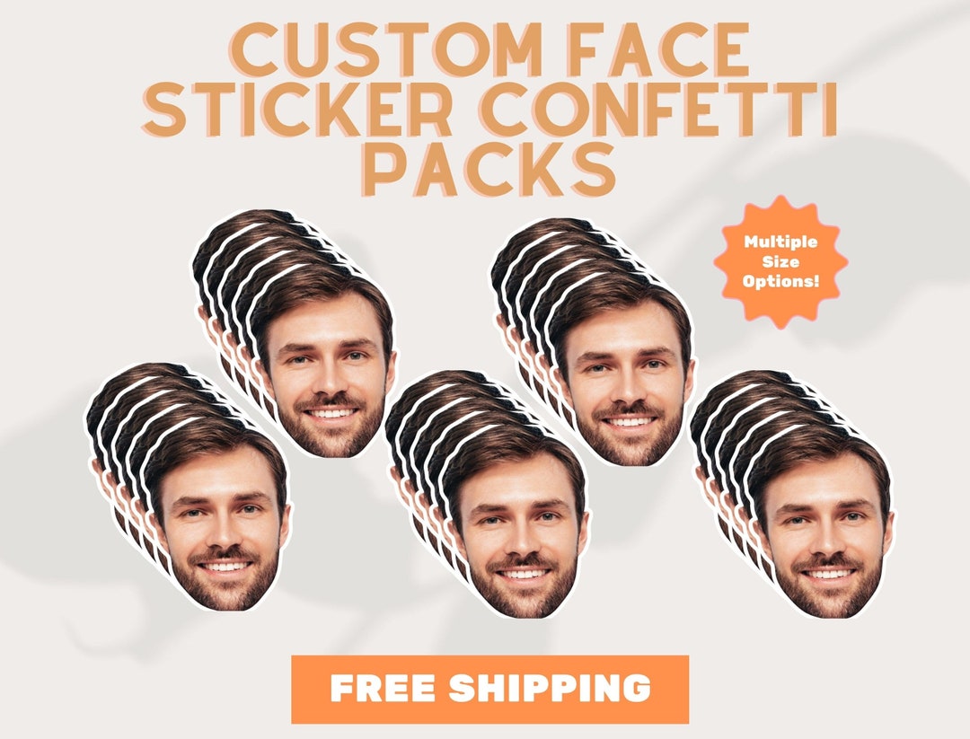 Custom Head Confetti Stickers, Decals for Parties Bachelorette Decor ...