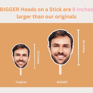 18" Custom Heads on a Stick Face on a Stick Custom Senior Night Decor ...