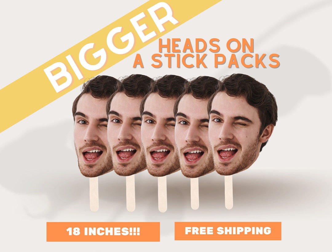 18" Custom Heads on a Stick Face on a Stick Custom Senior Night Decor ...