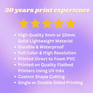Custom Cut Out Foam Sign Party Foam Sign for Birthday Event Decoration ...
