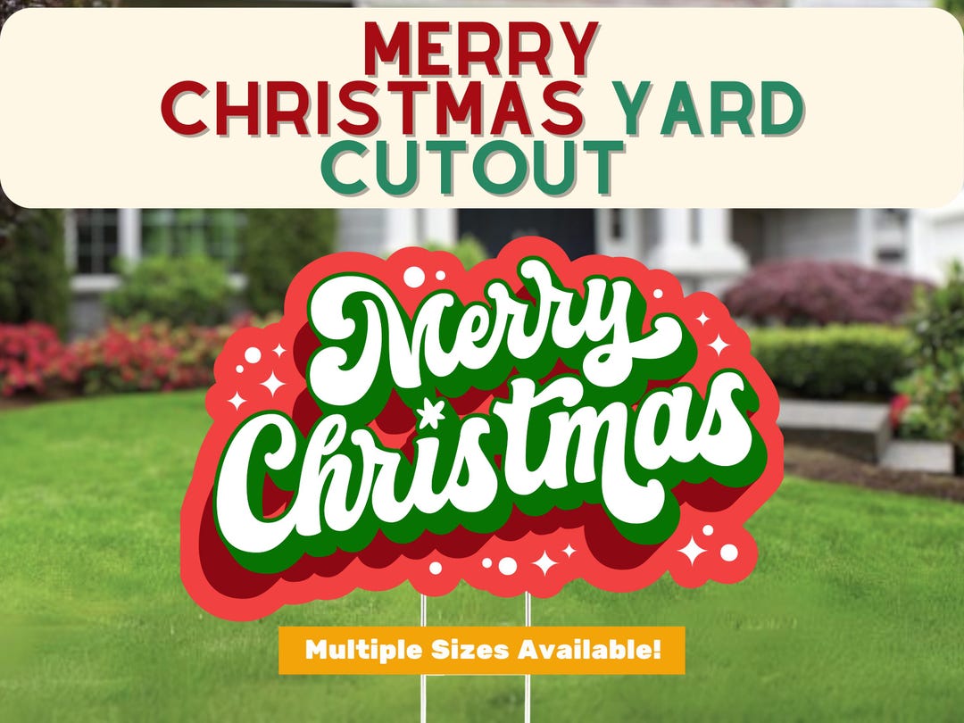 Merry Christmas Decor Outdoor Holiday Yard Decorations Big Christmas ...