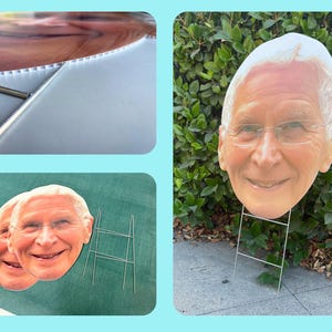 Team Yard Sign Custom Sports Team Face Cutout Outdoor Big Head Sign ...