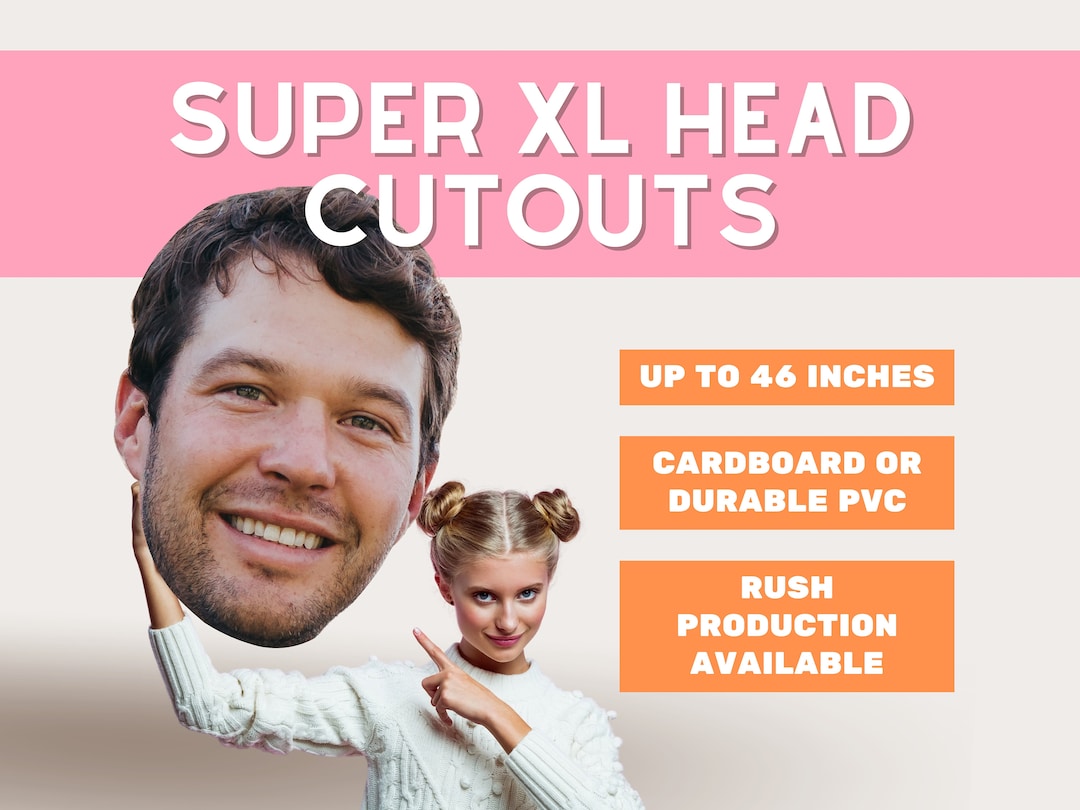 XL Custom Face Cutout: Personalized Wedding or Grad Party Photo Prop - Etsy