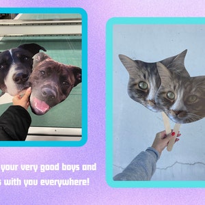 Custom Pet Head on a Stick: Personalized Photo Booth Wedding Prop - Etsy