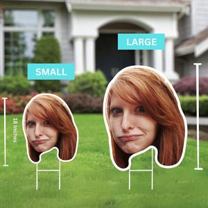 Team Yard Sign Custom Sports Team Face Cutout Outdoor Big Head Sign ...