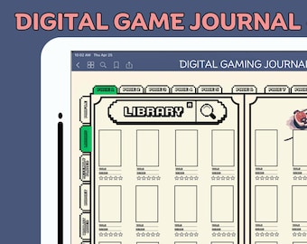 Gaming Journal for Gamer Digital Planner for Video Game Log Tracker for ...