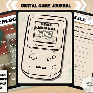 Gaming Journal for Gamer Digital Planner for Video Game Log Tracker for ...